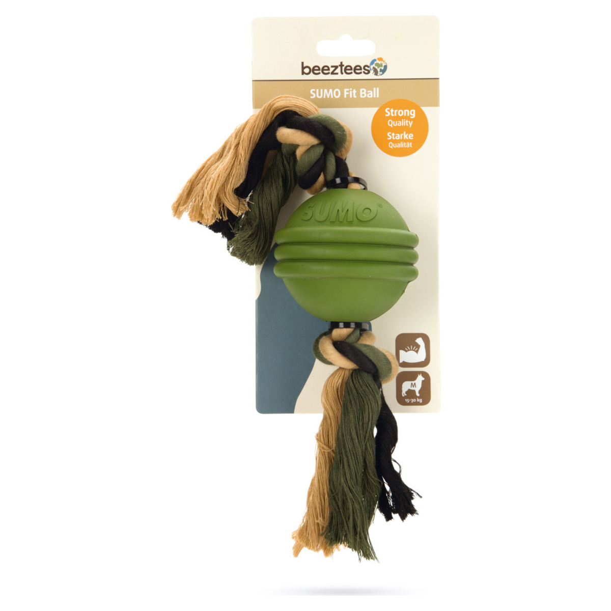 Beeztees Sumo Fit Ball grün | Robustes Hundespielzeug