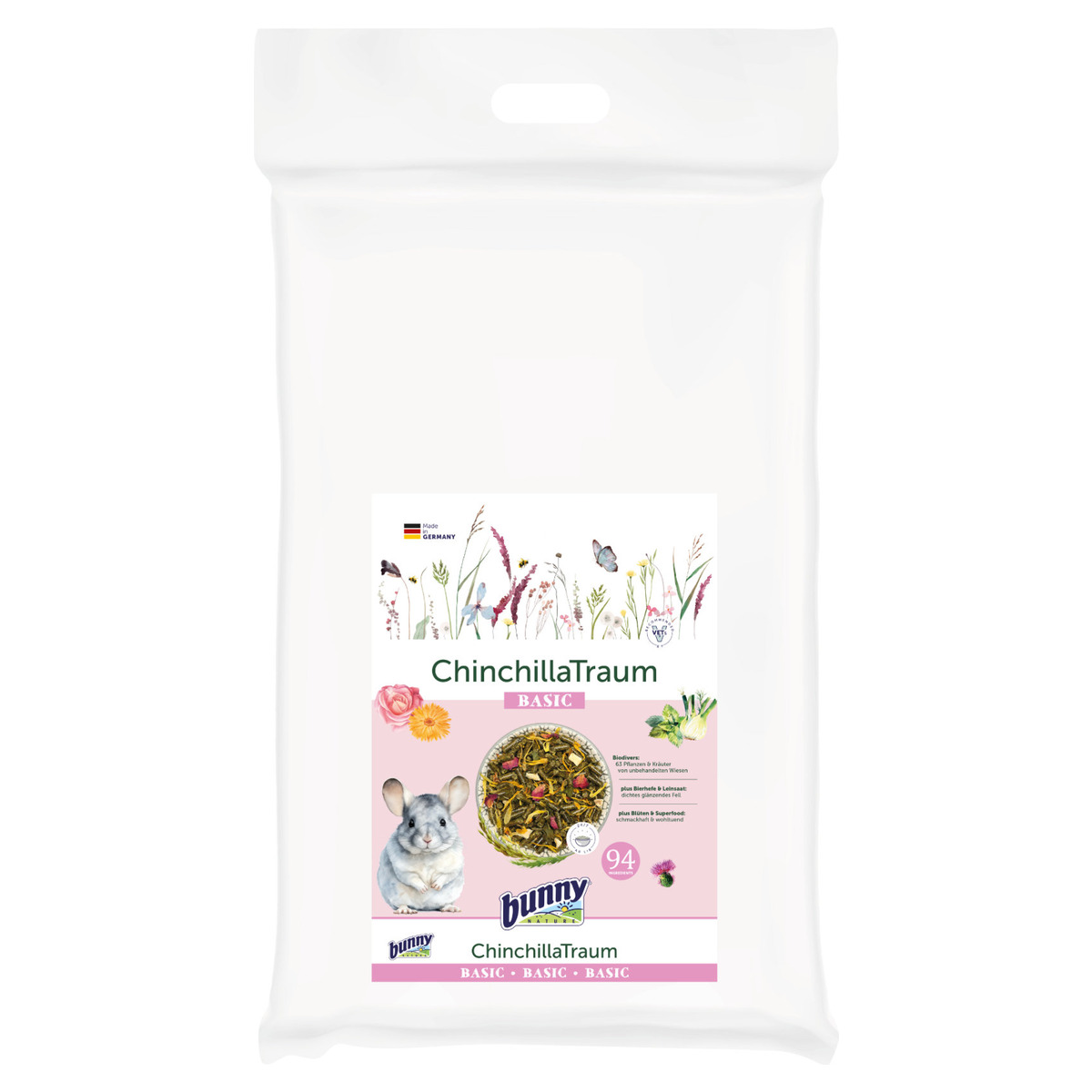 ChinchillaTraum BASIC 3,2 kg von Bunny Nature - Optimal für Chinchillas