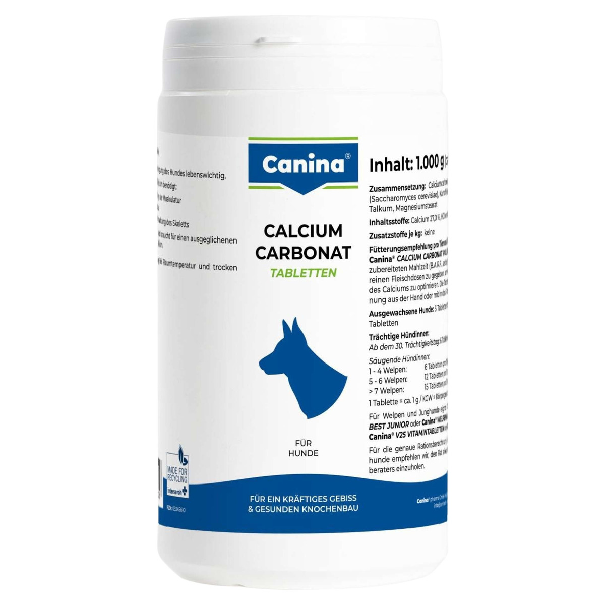 Canina Calcium Tabletten für Hunde | 1000g