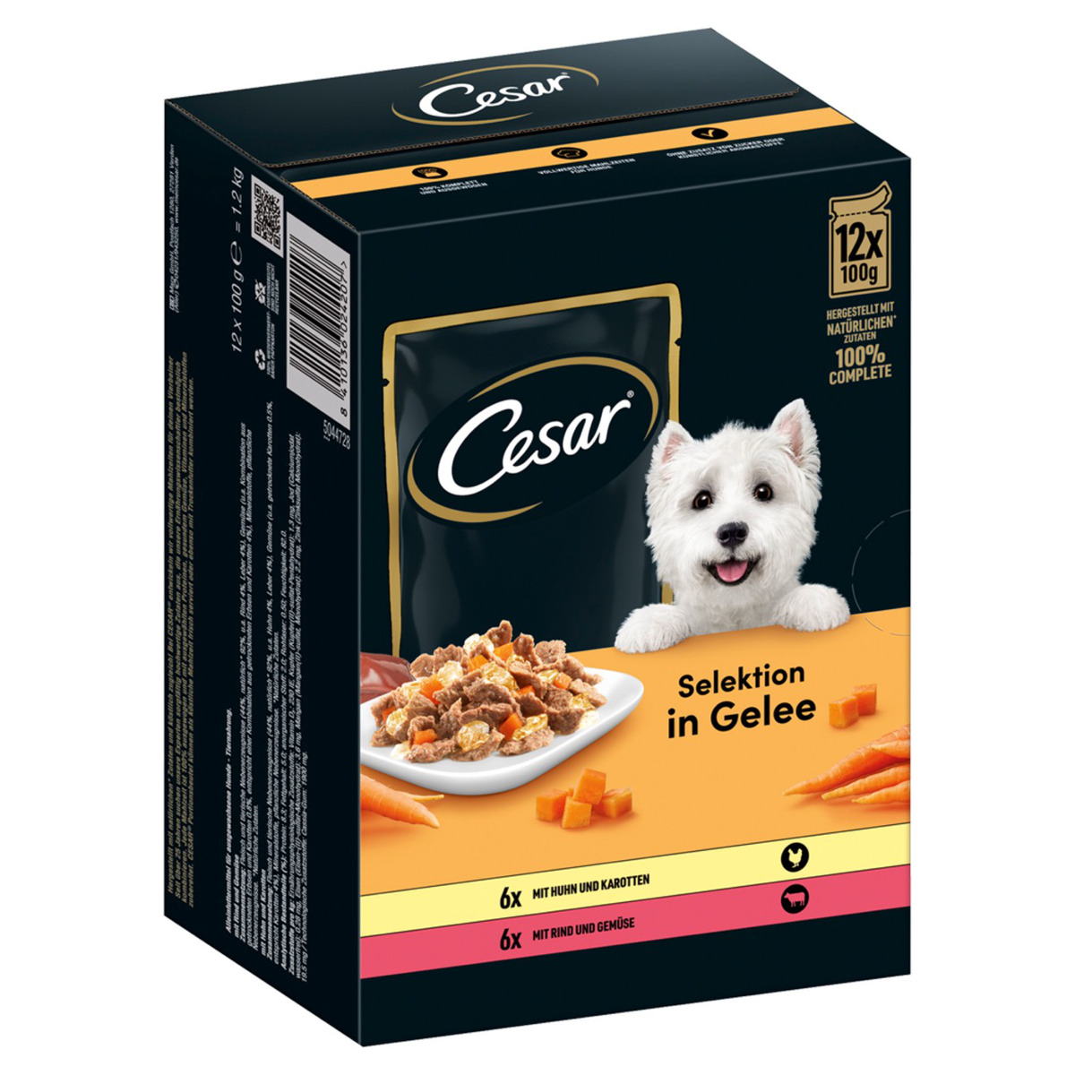 Cesar Multipack Gelee: Huhn & Rind - 12x100g Nassfutter