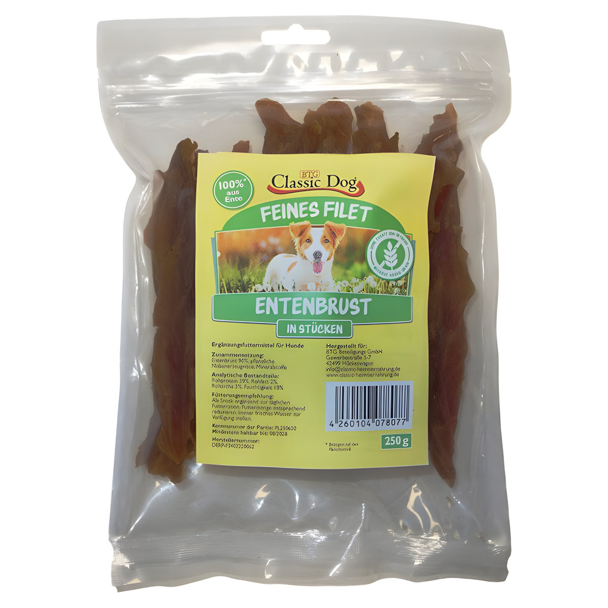 Classic Dog Feines Filet Entenbrustfilets 250 g