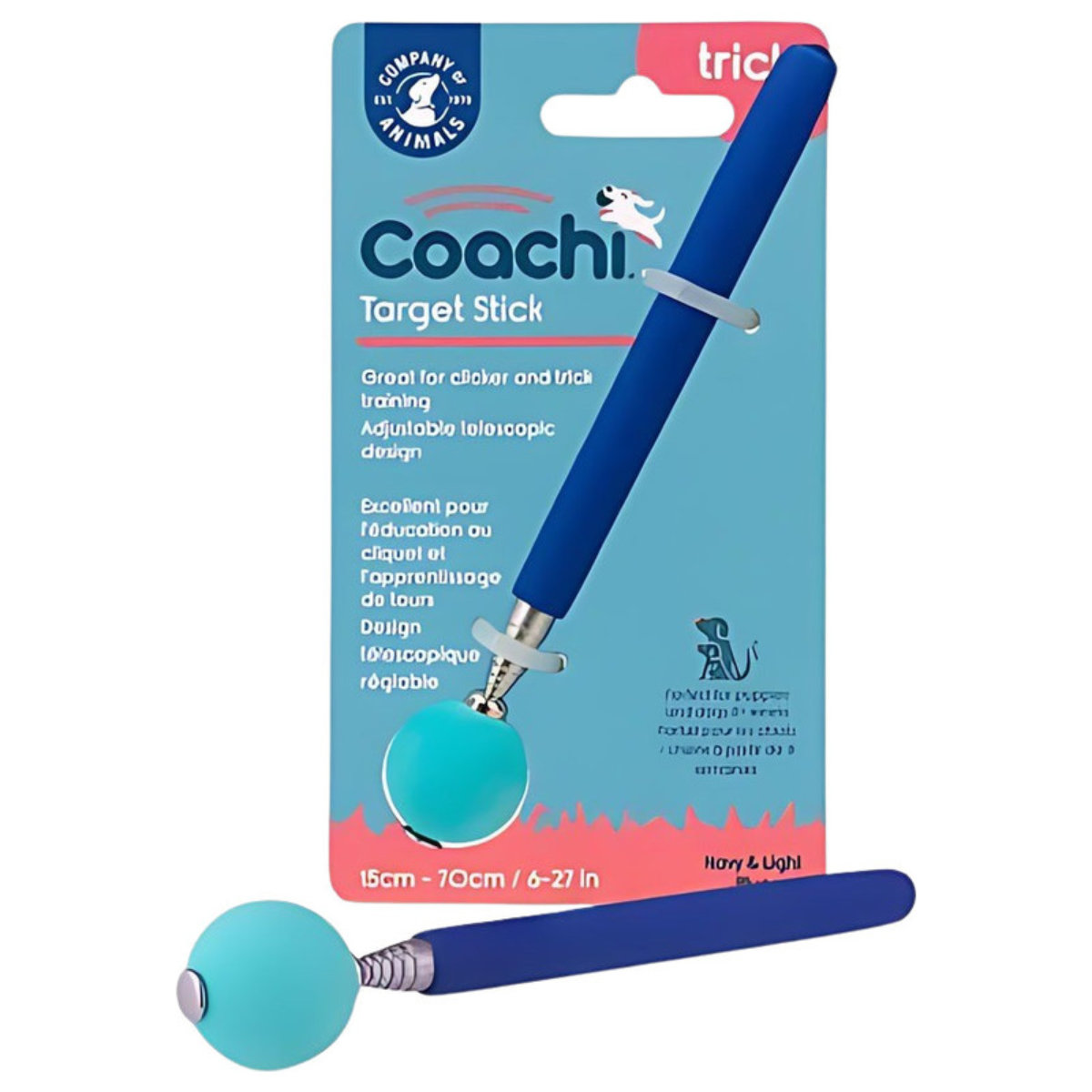 Coachi Target Stick Blau - Teleskopstab für Clickertraining