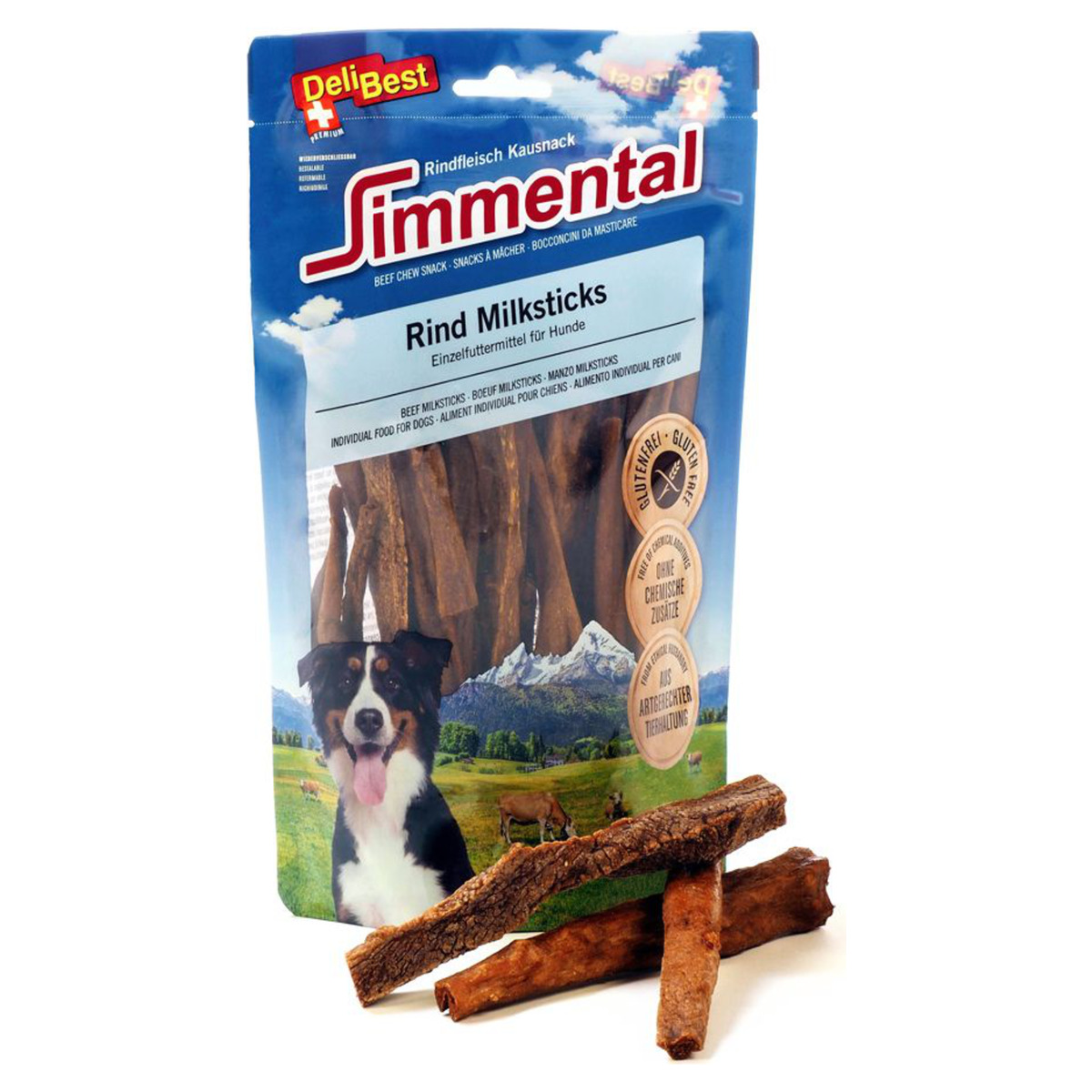 DeliBest Simmental Rind Milksticks 200 g - 6 Stück