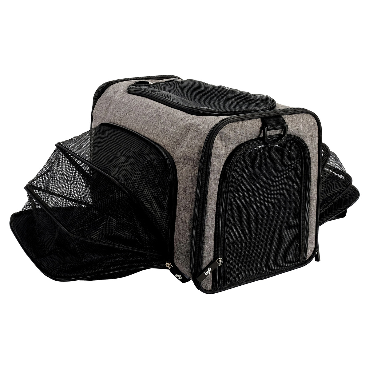 Dogit Explorer Tragetasche grau erweiterbar | Mein Tierdiscount