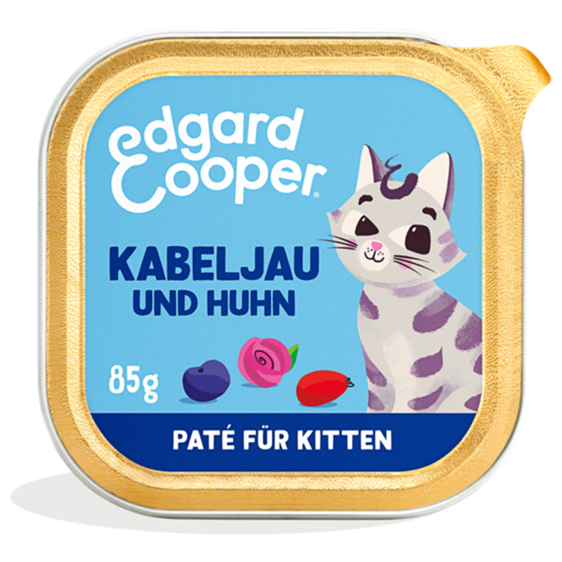 Edgard Cooper Kitten Paté Kabeljau & Huhn 85g | Nassfutter