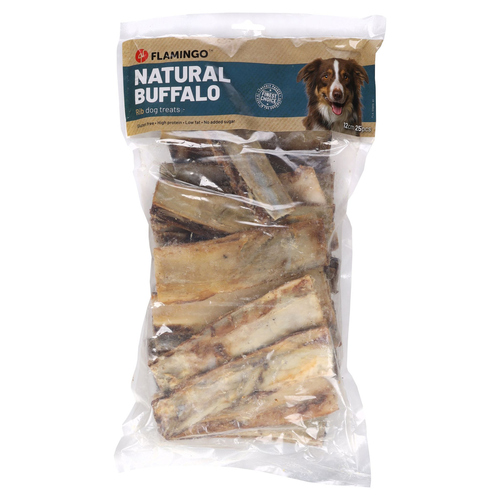 Flamingo Büffelrippen Hundesnack | Glutenfrei & Proteinreich