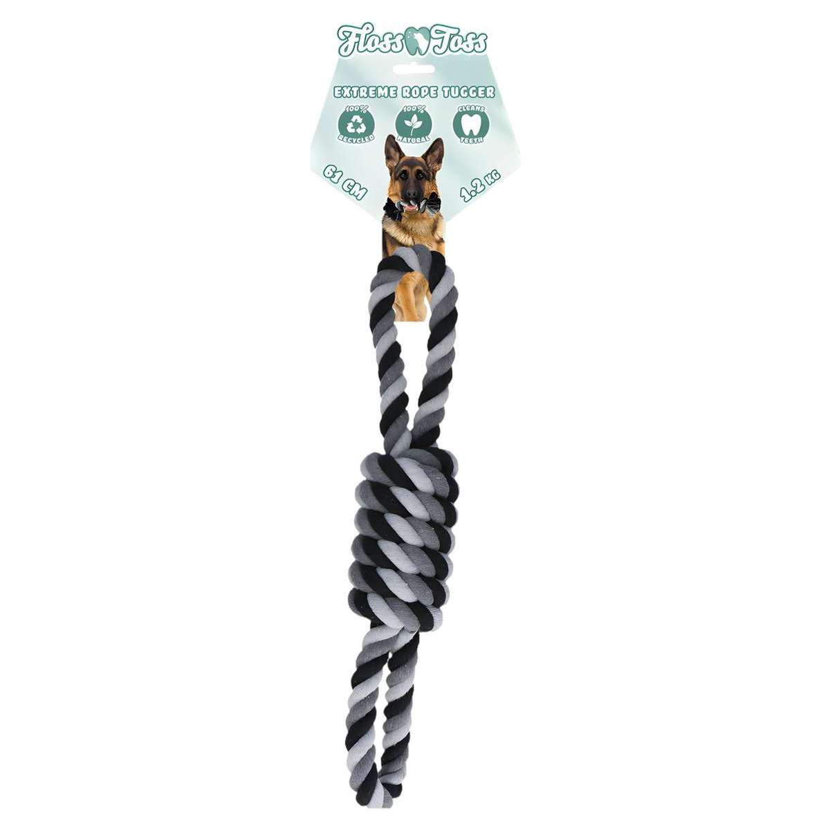 Floss Toss Dental Rope: Zahnfreundliches Hundespielzeug | Mein Tierdiscount