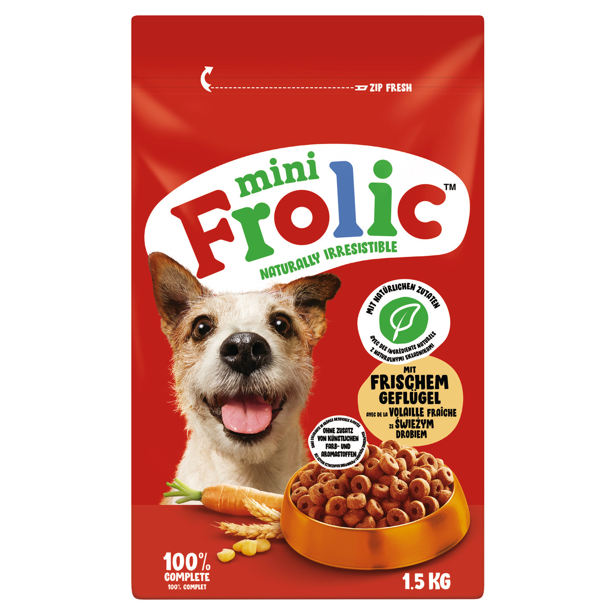 Frolic Mini Geflügel 1,5kg - Trockenfutter für Hunde