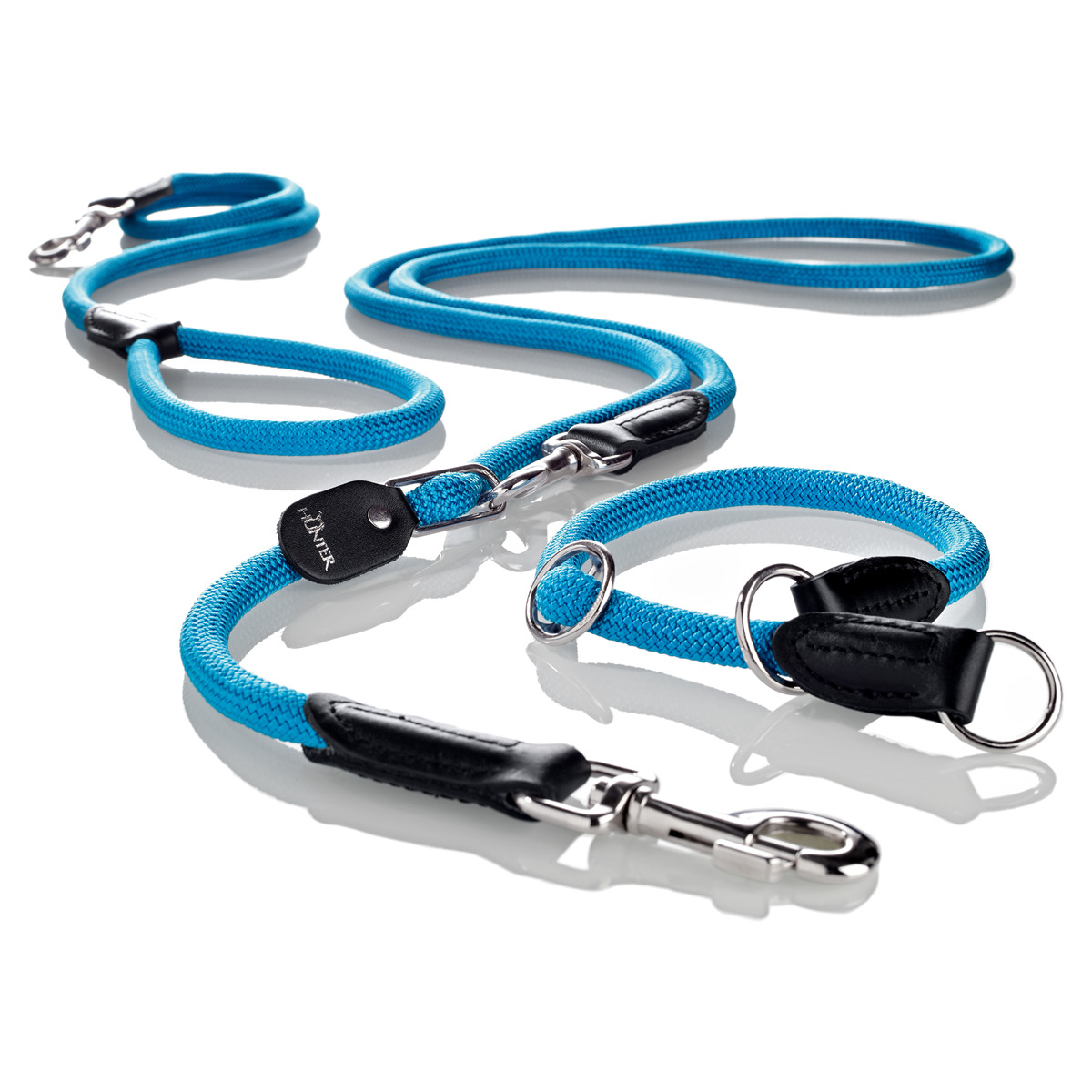 Hunter Vario-Leine Freestyle petrol | Verstellbare Hundeleine