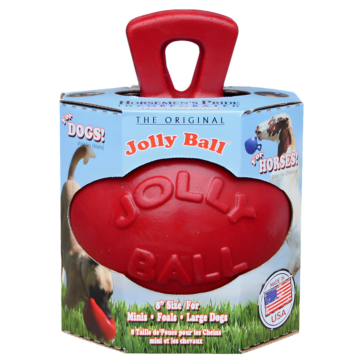 Jolly Pferd Spielball Dual rot | Robust & langlebig