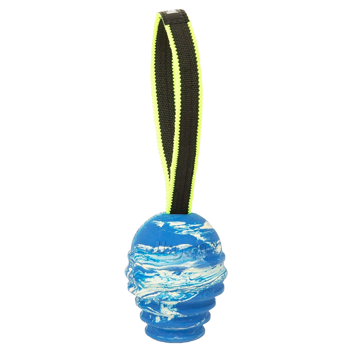 Julius-K9 Duoplay Ball blau mit Schnur | Hundespielzeug