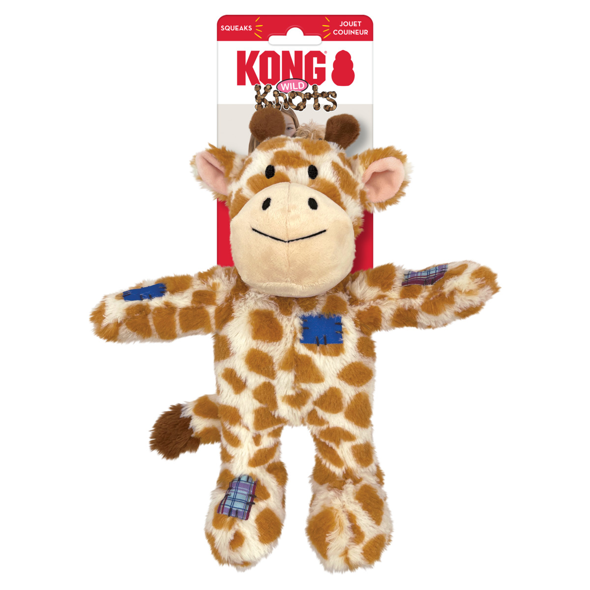 KONG Wild Knots Giraffe: Robustes Plüschtier für Hunde