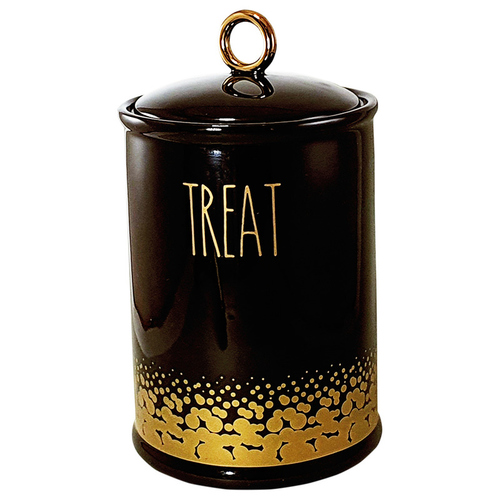 Nobby Treat Snackbehälter: 0.85l, gold-schwarz | Hunde
