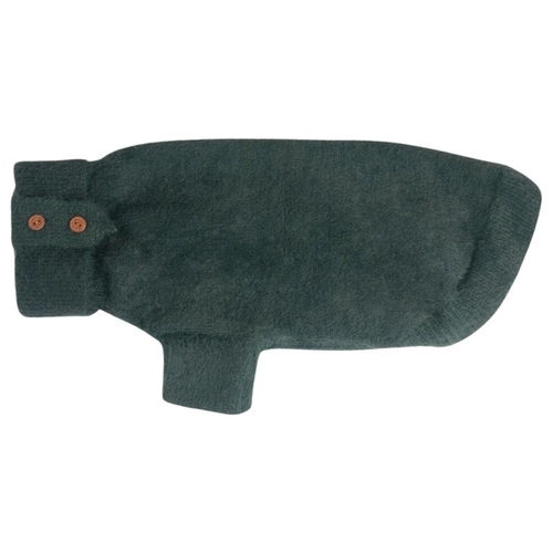 PAIKKA Hunde Strickpullover Furry Grün – Warm & Antibakteriell