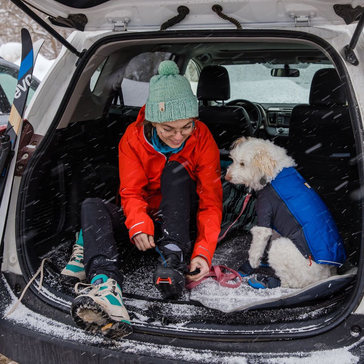 Ruffwear Powder Hound Jacke Blue Pool | Hybrid-Softshell